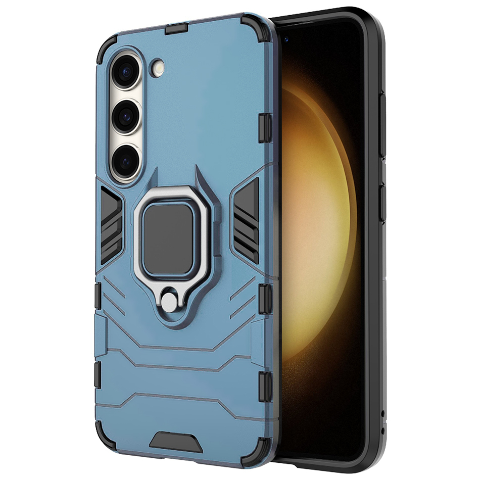 Slim Armour Shockproof Case Ring for Samsung Galaxy S23 (Blue)