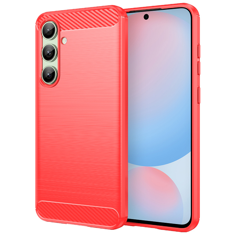 Flexi Slim Carbon Fibre Case for Samsung Galaxy S24 FE (Red)