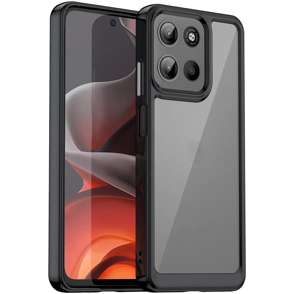Hybrid Acrylic Shockproof Case for Motorola Moto G15 (Black)