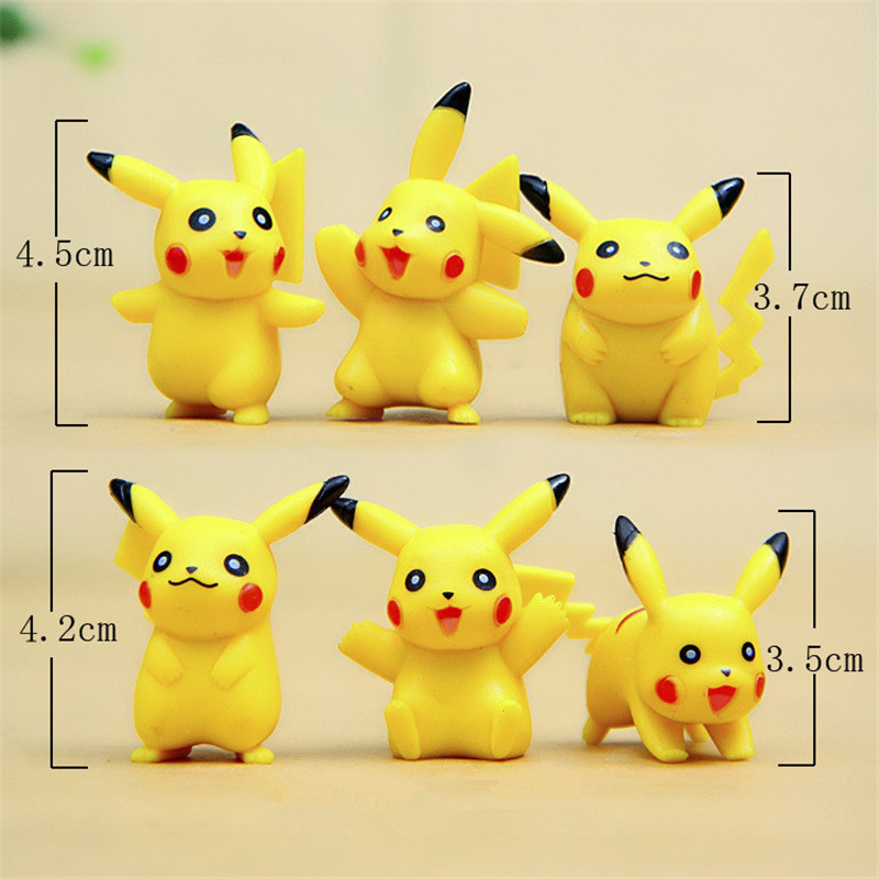 Pokemon Go Pikachu Mini Toy Action Figure Doll Set