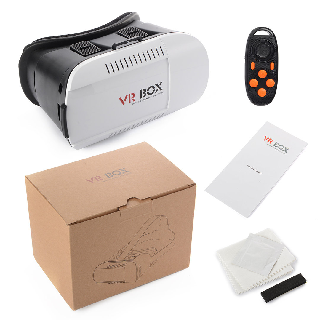 VR Box Virtual Reality Headset Glasses & Bluetooth Controller