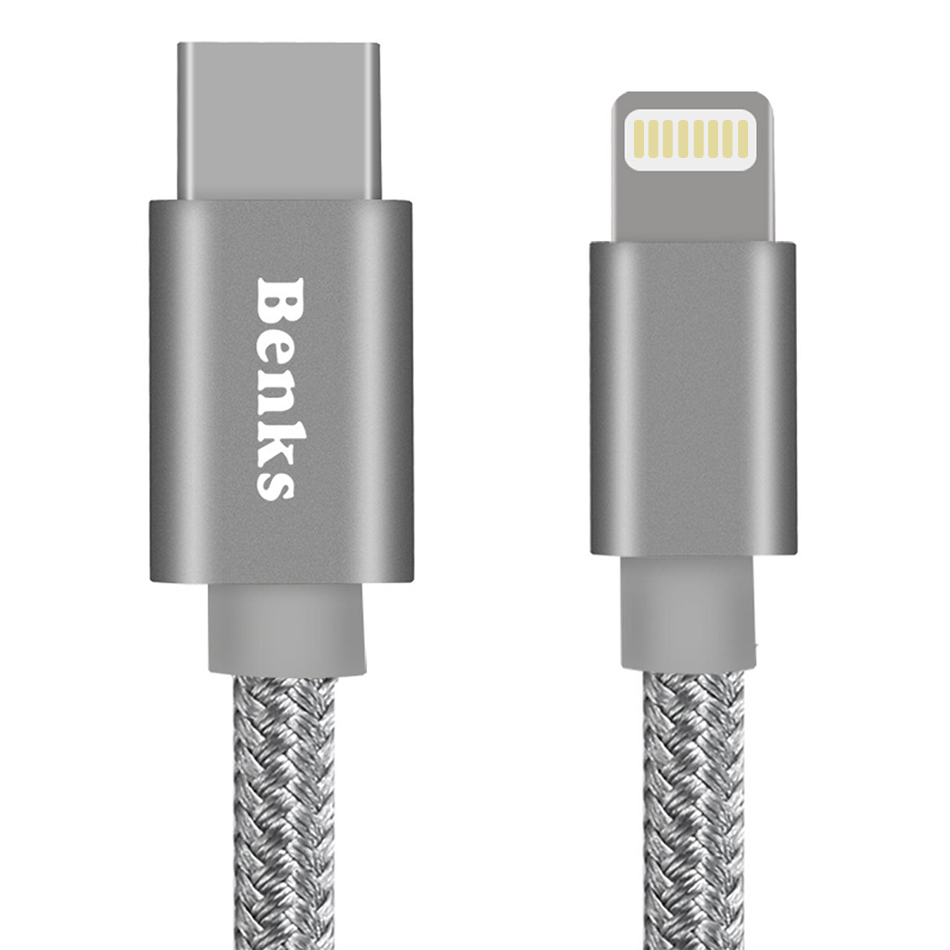 USB Type-C to Lightning Nylon Cable - iPhone / iPad (1m)