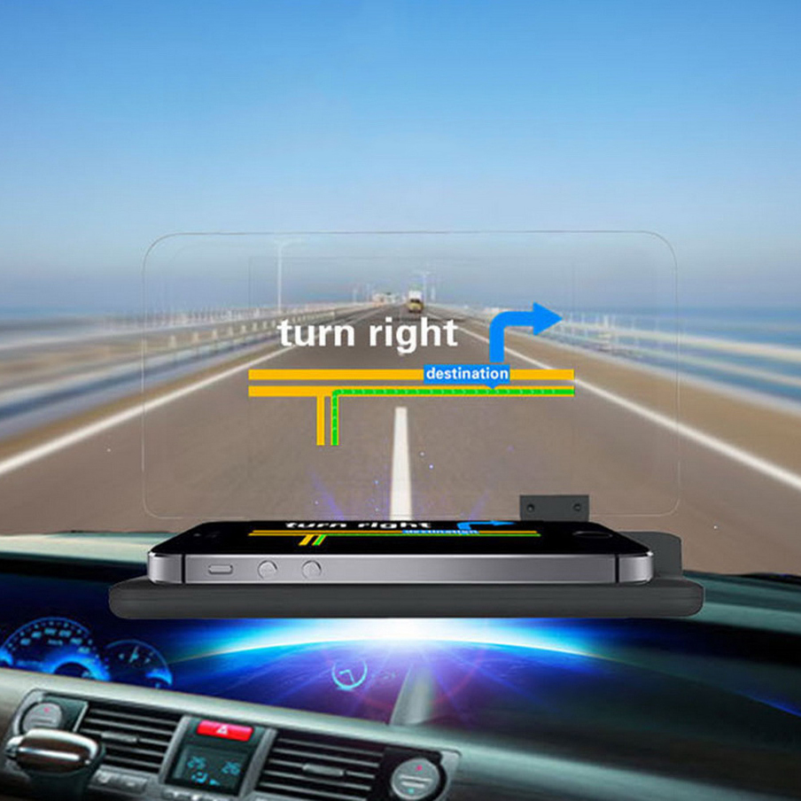 Car HUD Head Up Display Dashboard Reflector Holder for Phones