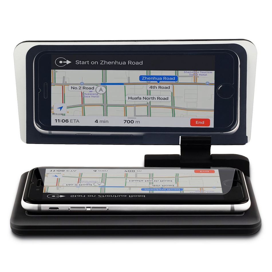 Car HUD Head Up Display Dashboard Reflector Holder for Phones