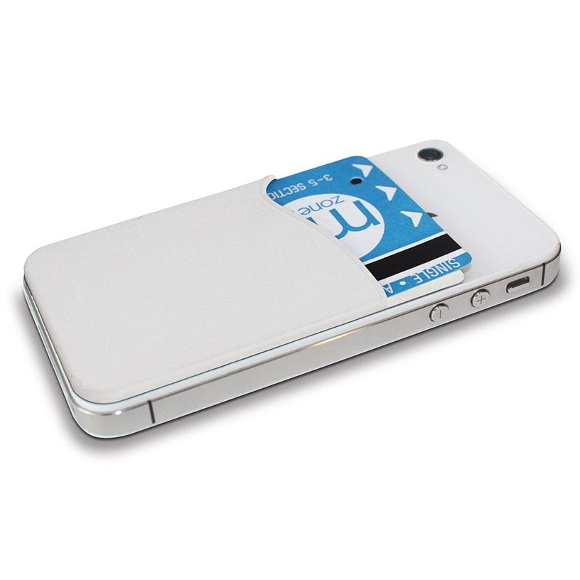 Silicone Smart Wallet & Card Holder - Mobile Phones (White)