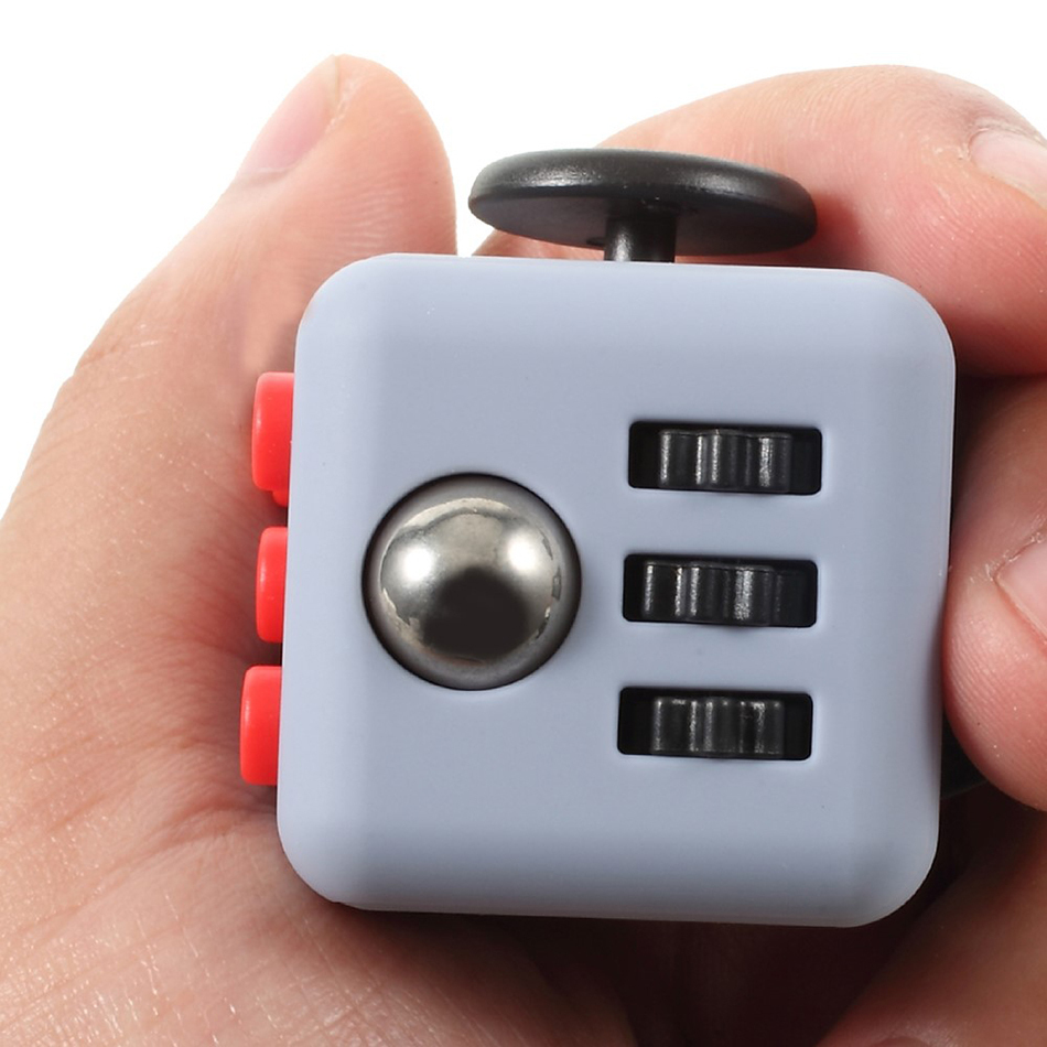 Fidget Cube Anti Stress Anxiety Reliever Play Toy (Grey)