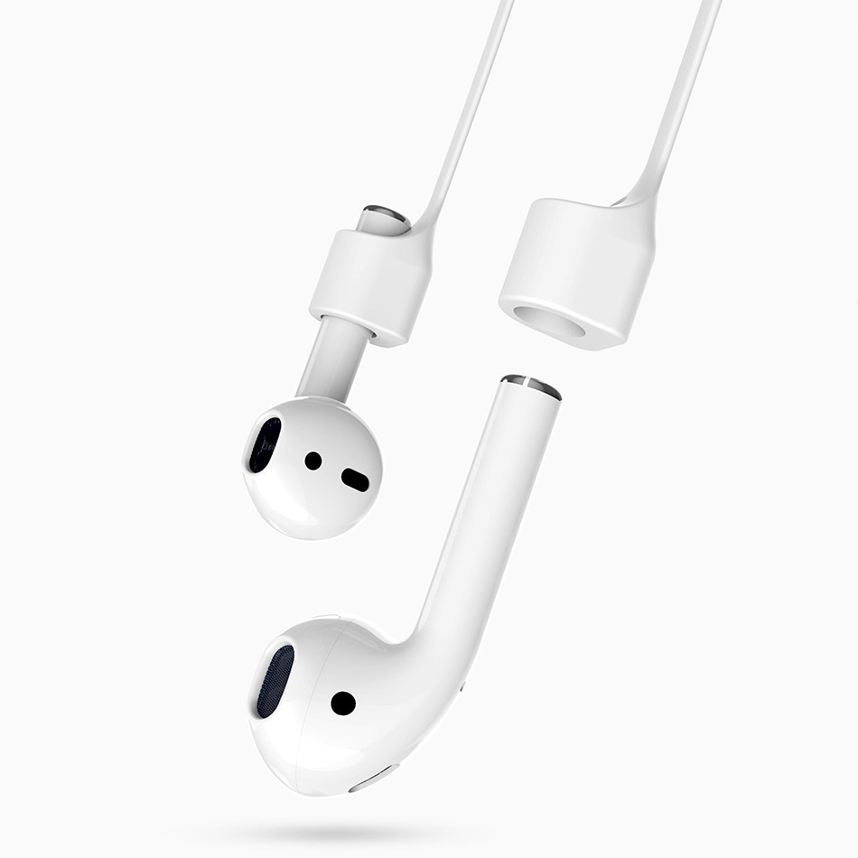 Baseus Earphone Holder Neck Strap - Apple AirPods (White)