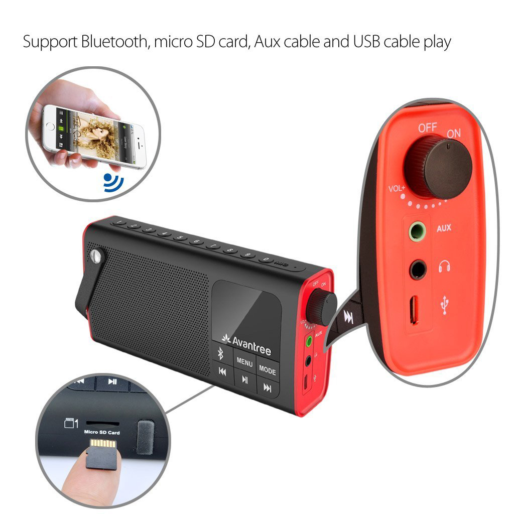 Avantree Bluetooth Speaker / FM Radio / Micro SD Card Player
