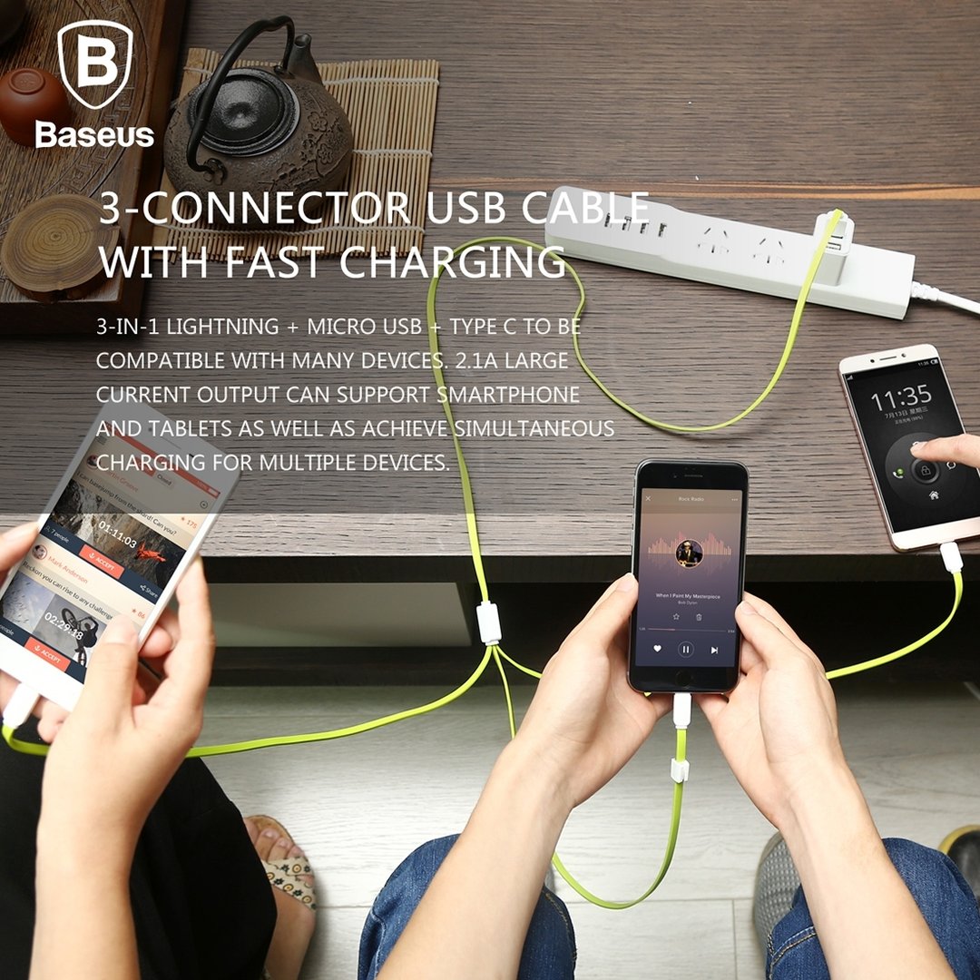Baseus iPhone / iPad / Android / USB Type-C Charging Cables