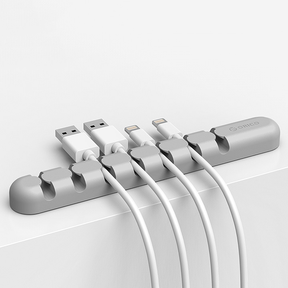 Orico Desk Cable Management Cord Clips Organiser (Grey)