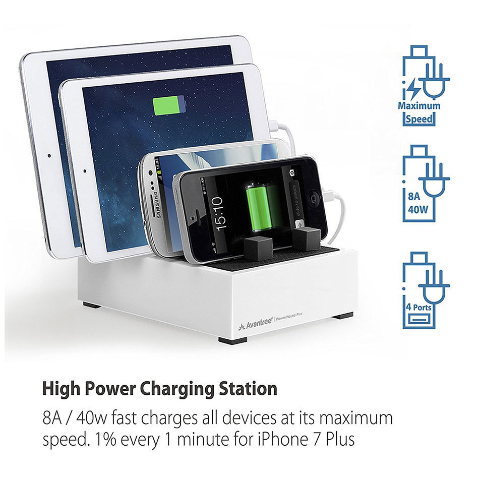 Avantree PowerHouse Plus USB Desktop Fast Charging Station (8A)