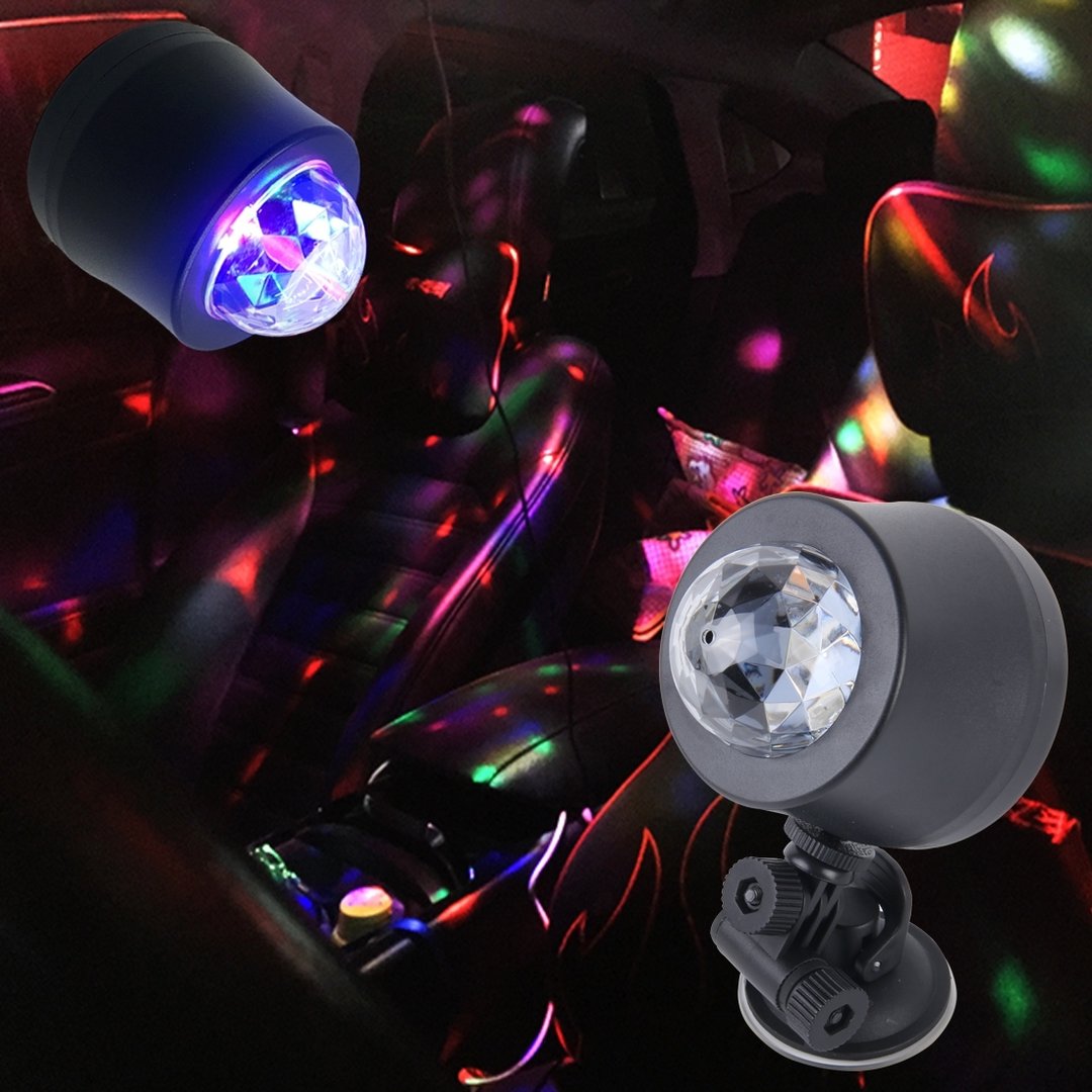 Colour LED Disco Party Light Mount & Sound Activated Strobe