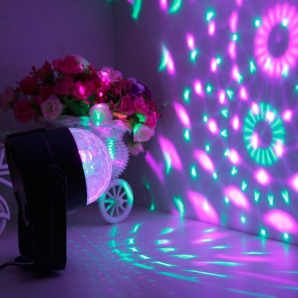 Colour LED Disco Party Light Mount & Sound Activated Strobe