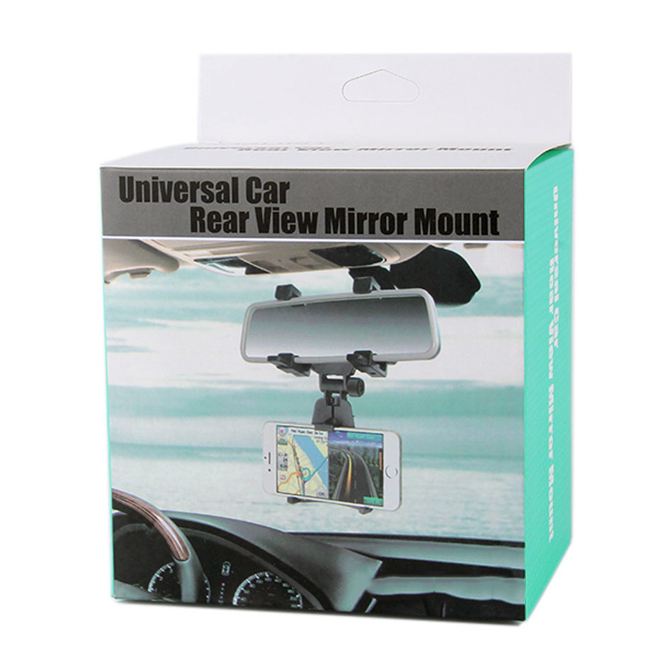 Car Rear View Mirror Mount & Universal Phone Holder