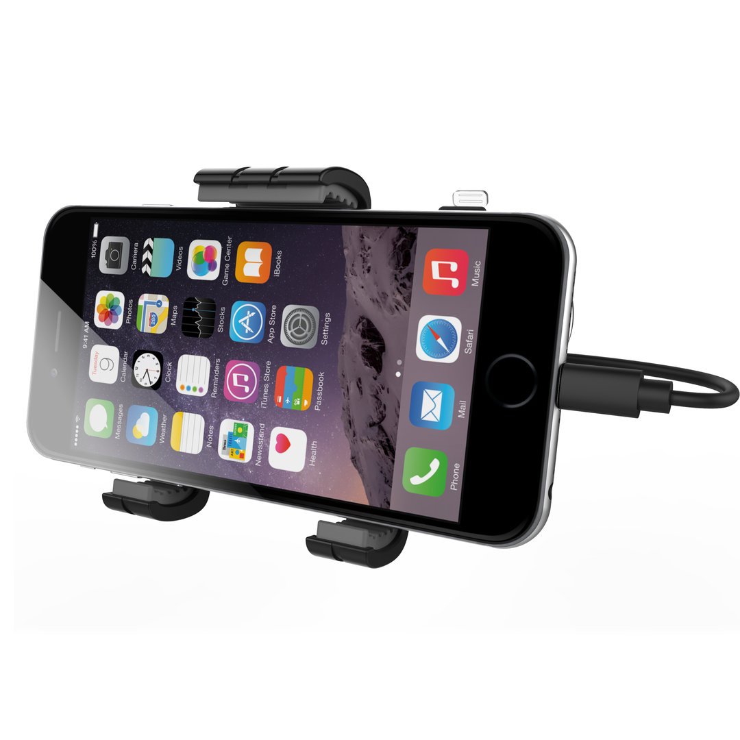 Kidigi Car Mount Cradle & Charger for Apple iPhone 6s / 6s Plus