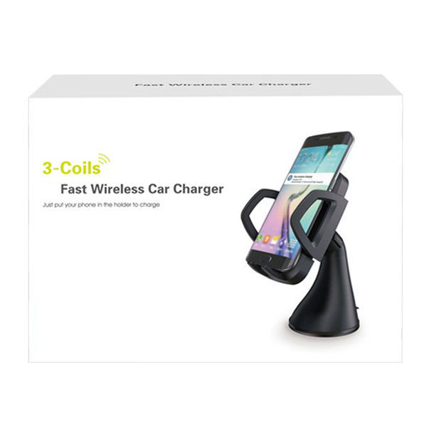 10W Qi Fast Wireless Charging Car Mount Holder for Mobile Phone