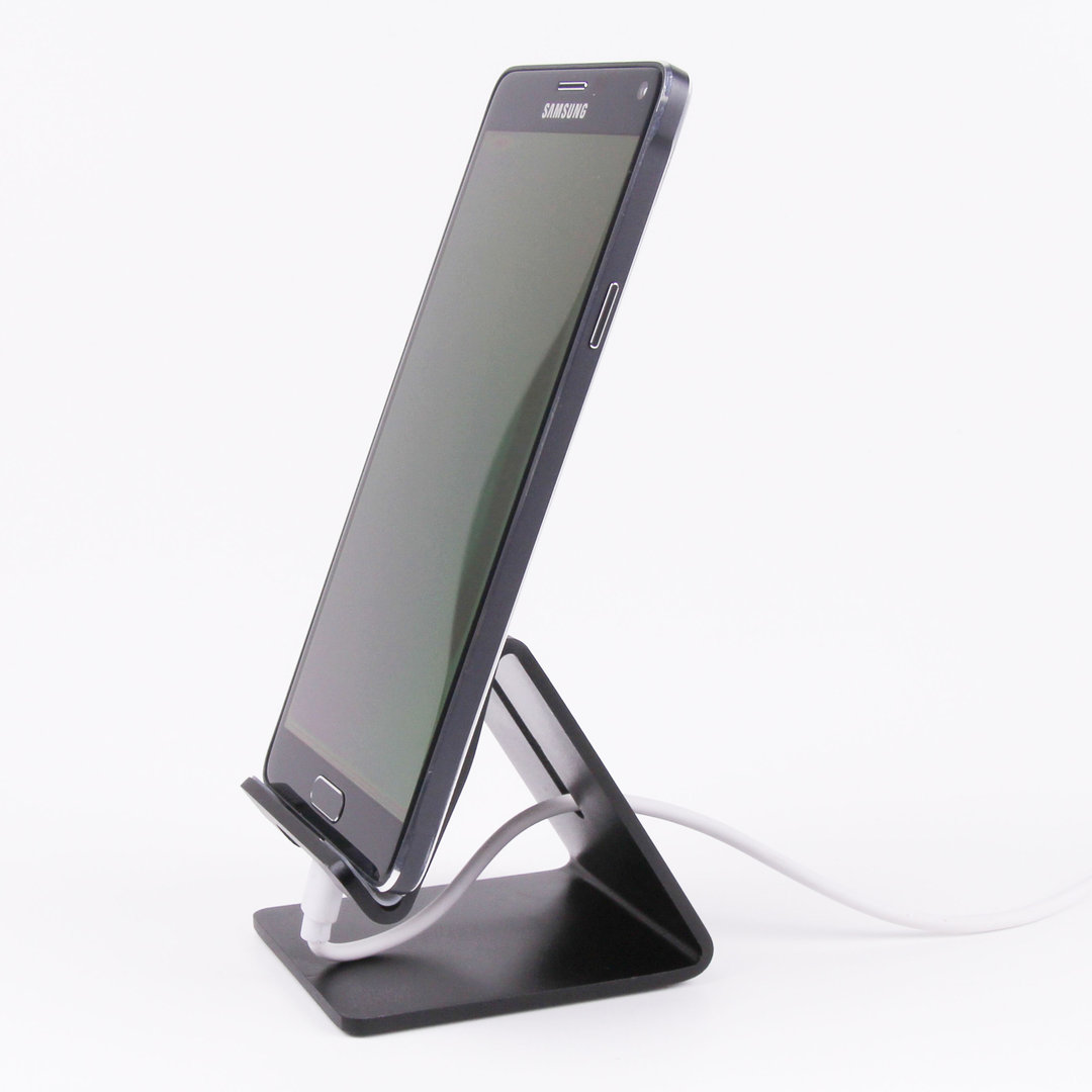 Aluminium Desk Stand for Phones & Small Tablets (Black)