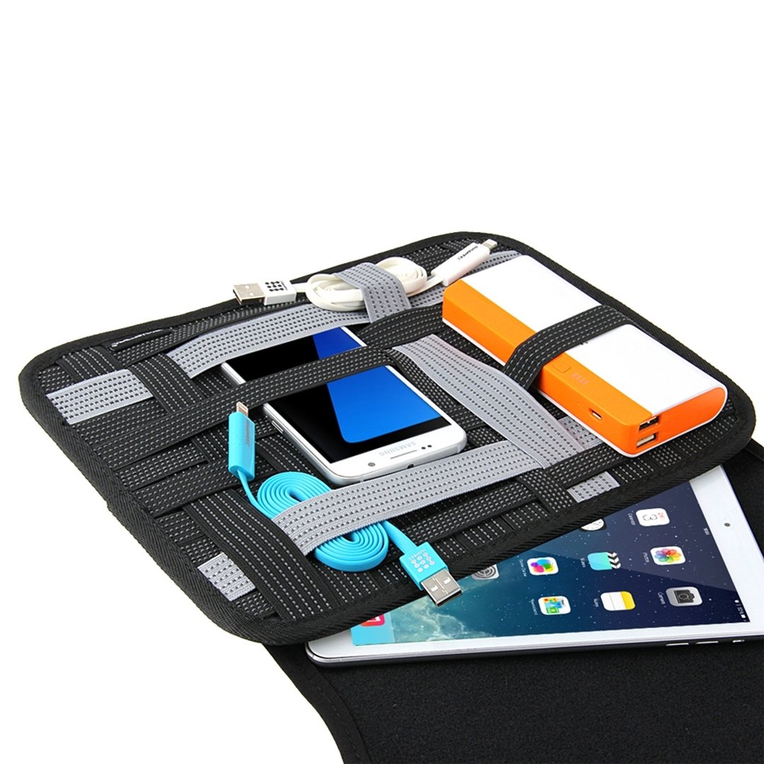 Neoprene Digital Tablet Storage Cable Travel Bag for Apple iPad