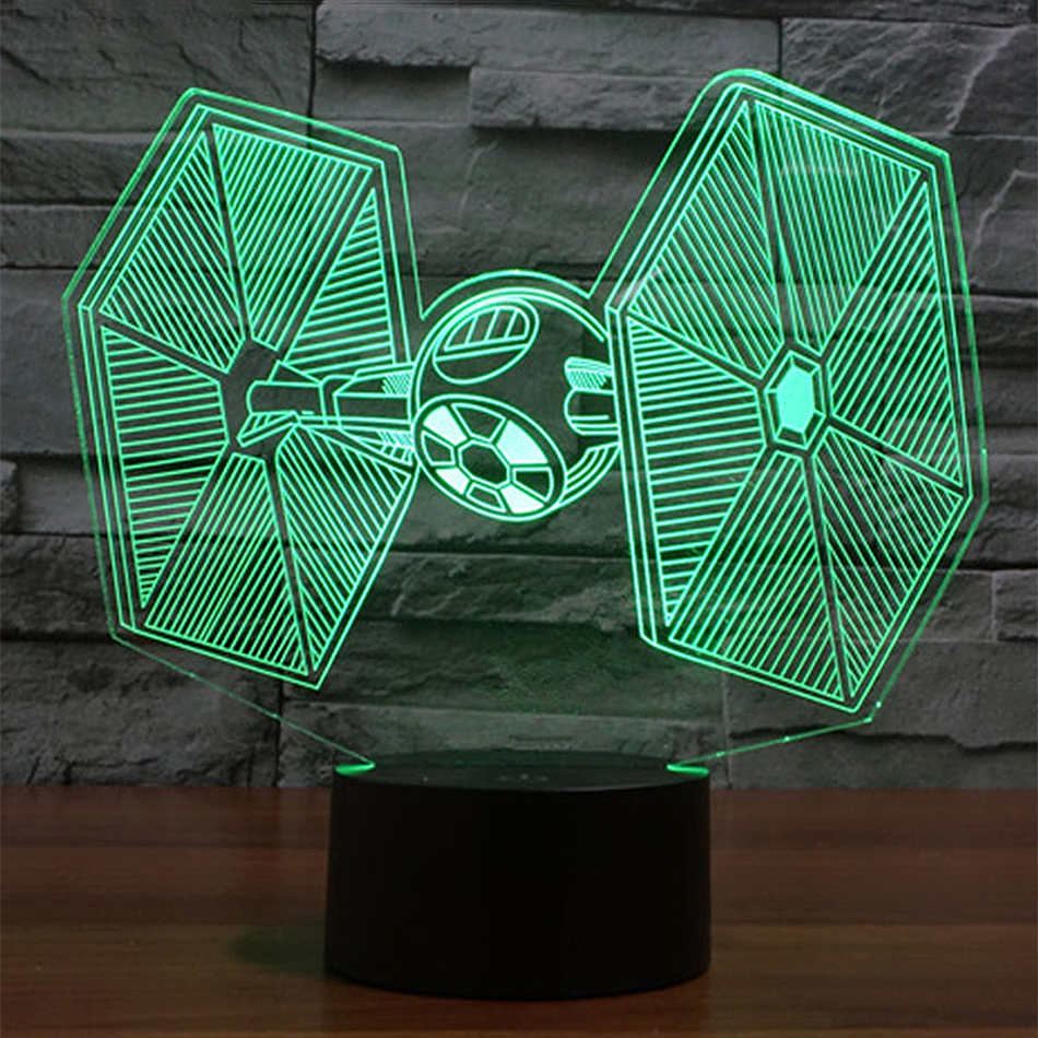 3D Star Wars Tie Fighter LED Desk Lamp Night Light