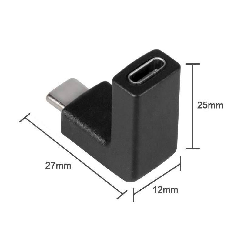 Up/Down - Right Angle USB Type-C Adapter (Male to Female)
