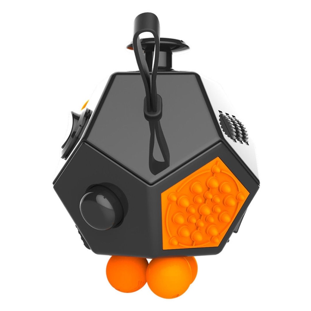Mega Fidget Cube Anti-Stress & Anxiety Reliever (Black)
