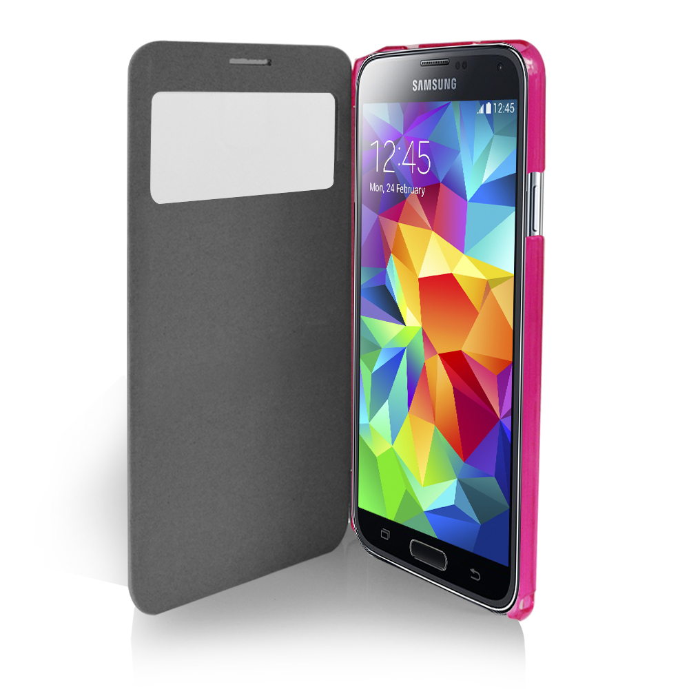 Orzly Display View Case for Samsung Galaxy S5 (Pink)