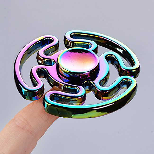 Zinc Alloy Rainbow Fidget Spinner - Alien Maze