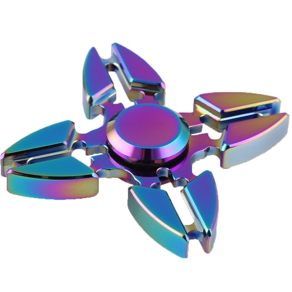 Zinc Alloy Rainbow Fidget Spinner - Crab Blade
