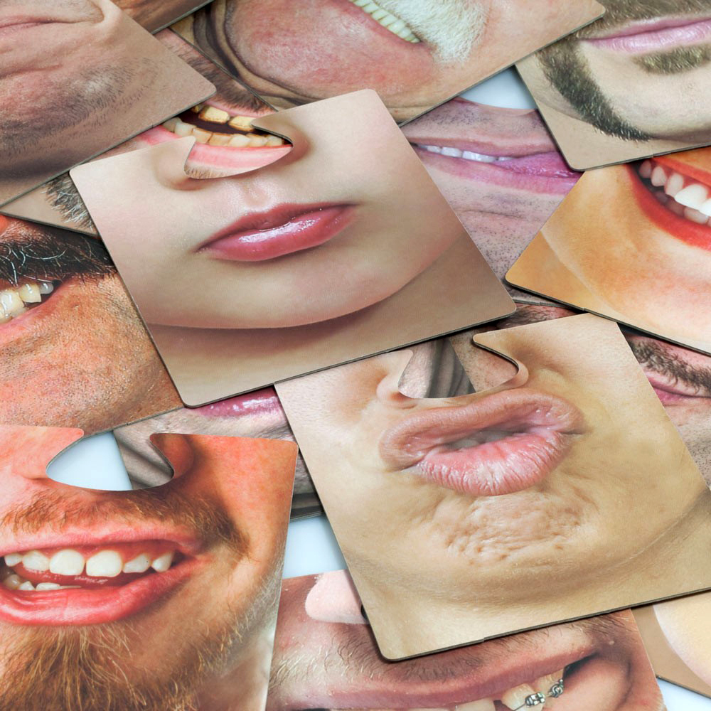 Gentlemen's Club Funny Face Mats Drink & Beer Coasters