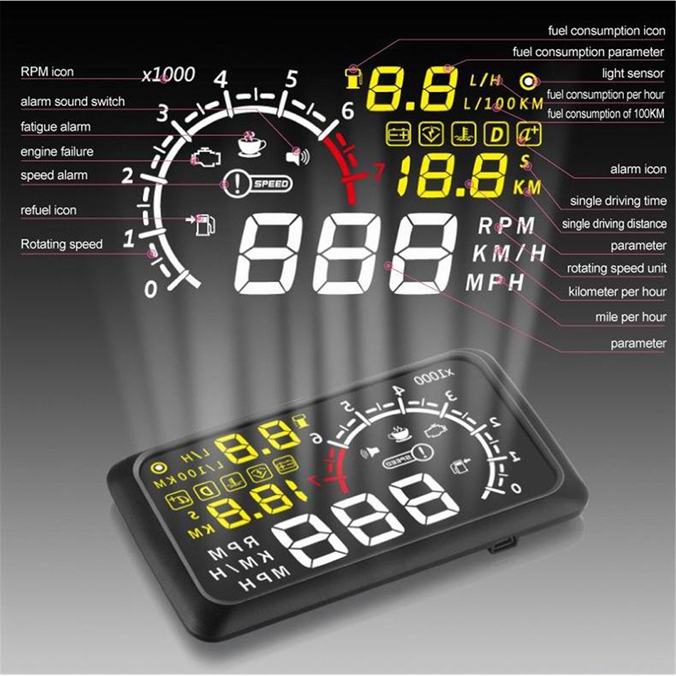 X3 Bluetooth OBD II 2 Car HUD Windshield Interface