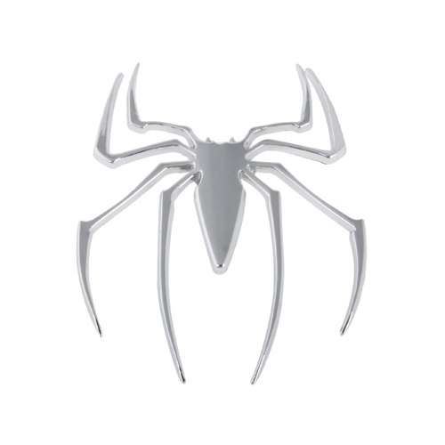 Spider-Man Superhero Logo Car Chrome Badge (Silver)