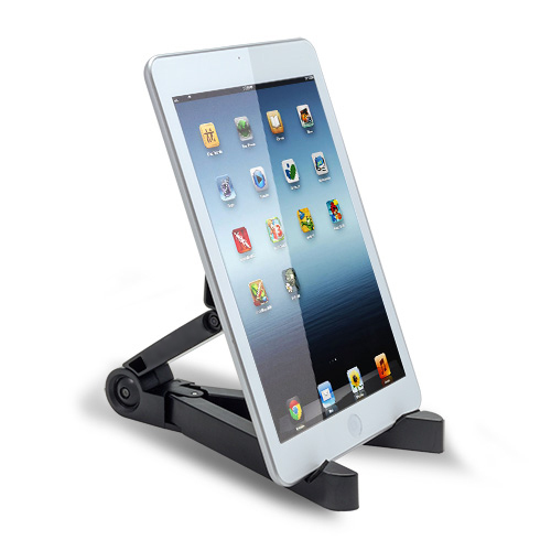 Compact Foldout Desk Stand & Holder for iPad / Tablets (Black)