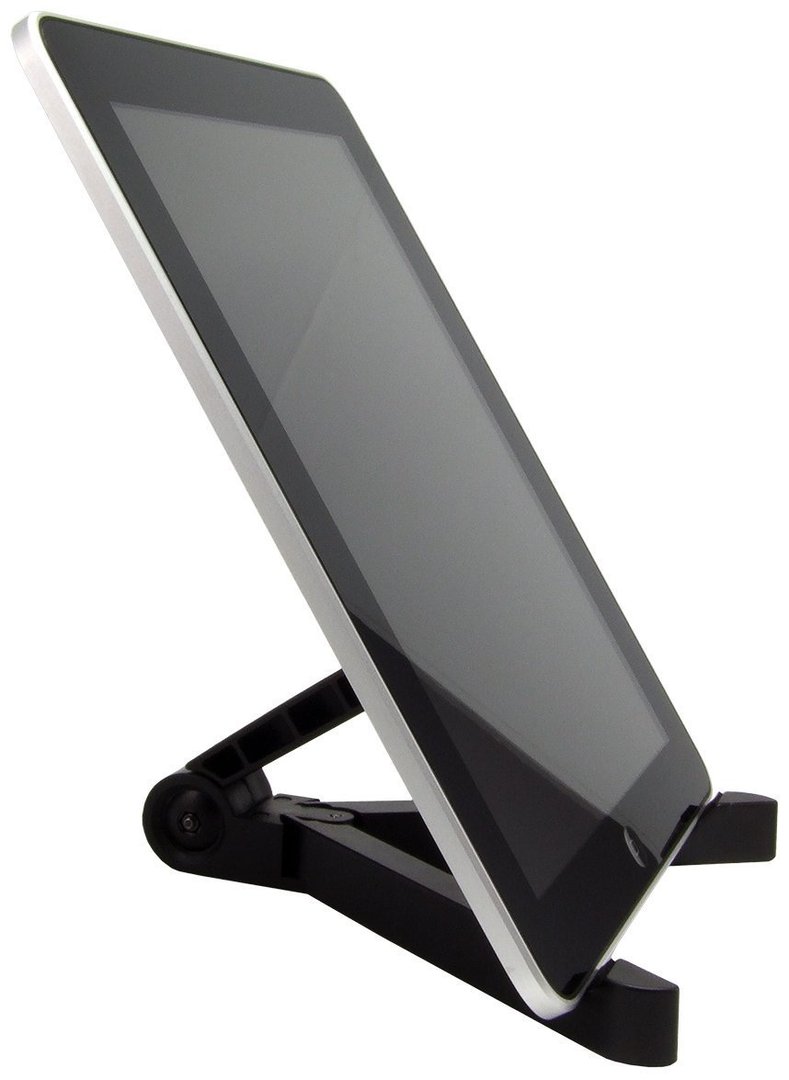 Compact Foldout Desk Stand Holder for iPad / Tablet (Black)