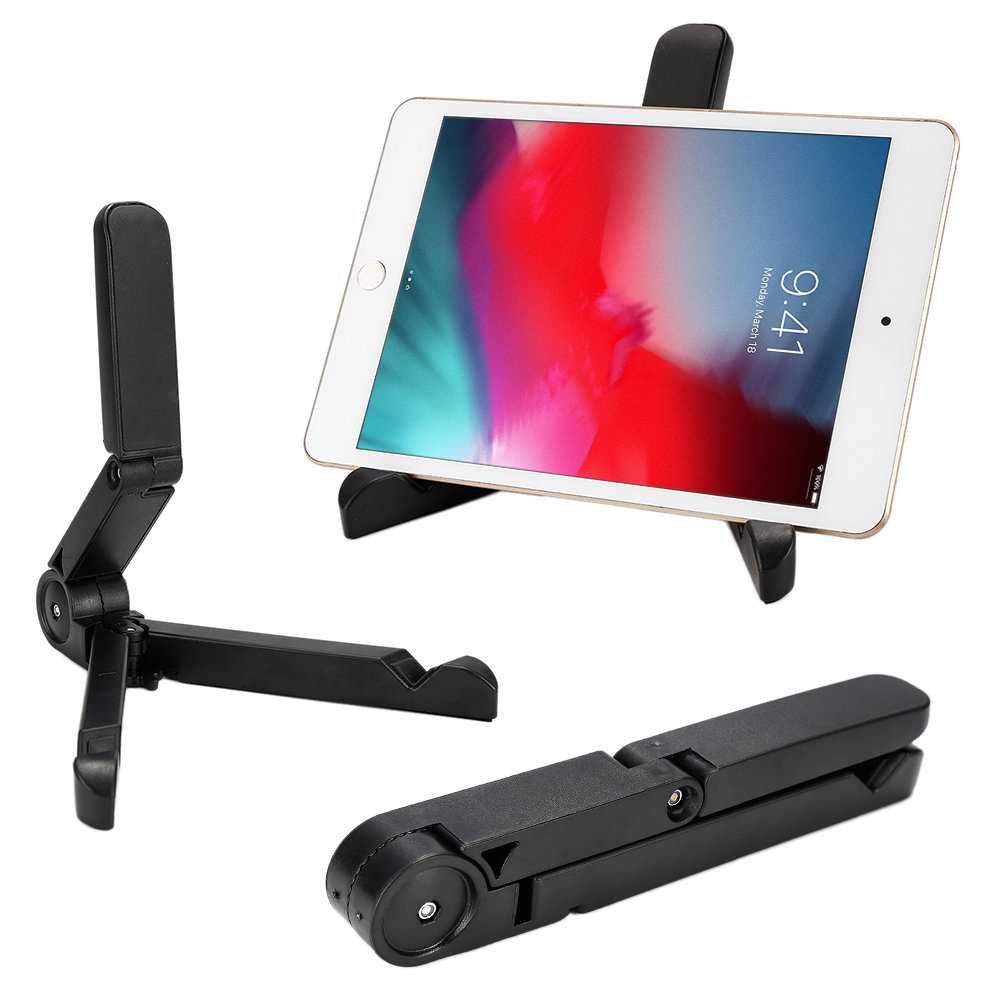 Compact Foldout Desk Stand Holder for iPad / Tablet (Black)