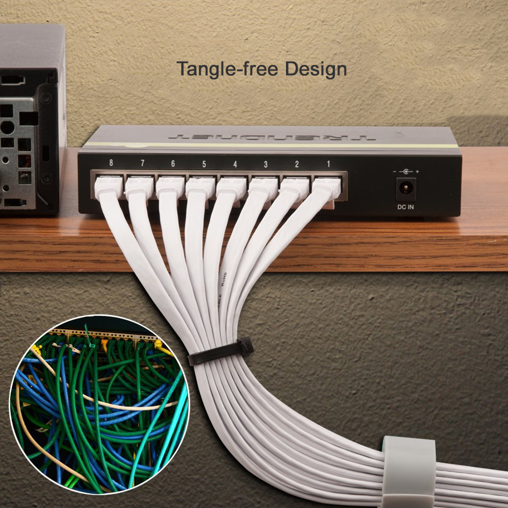 Flat Cat7 High Speed 10Gbps Ethernet Network Cable (5m)