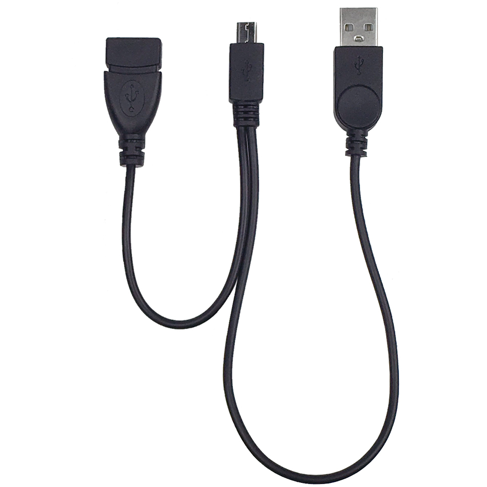 Micro USB Host to USB 2.0 (Male + Female) OTG Adapter Cable
