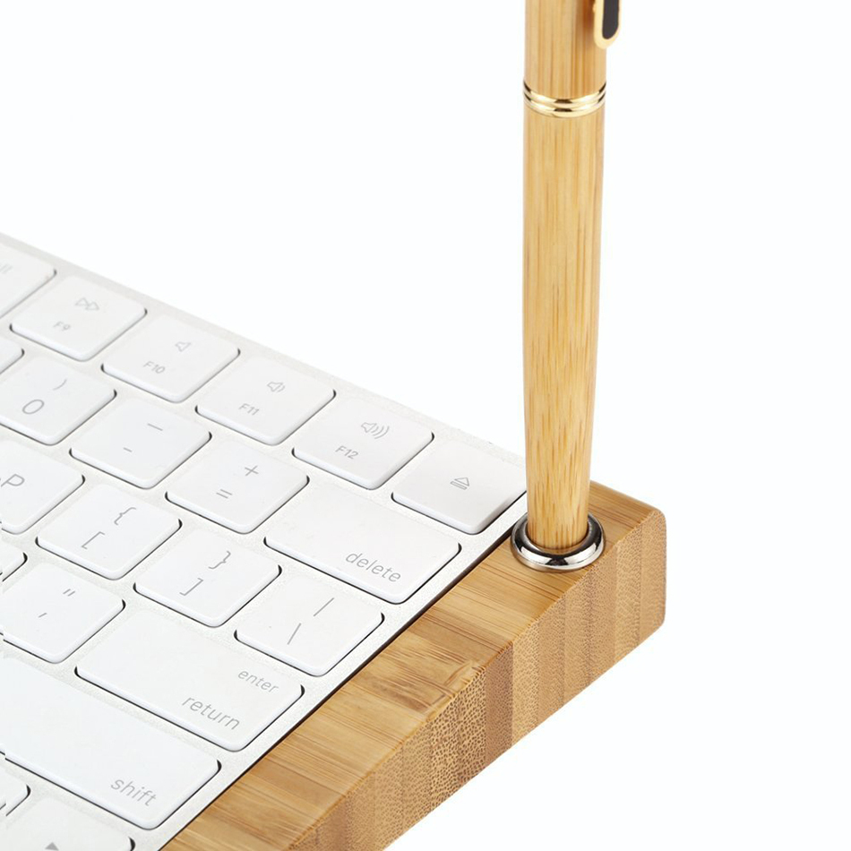 SAMDI Simple Wood Apple Magic Keyboard Tray Holder Stand