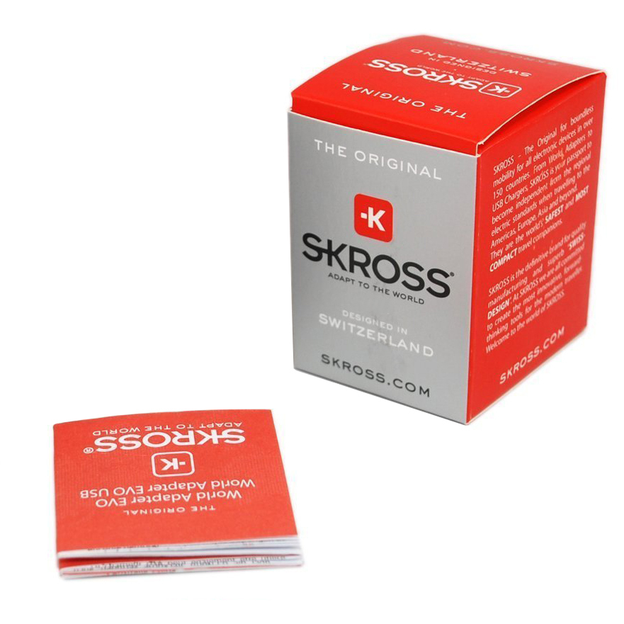 SKROSS EVO World Travel Adapter & USB Charger (2-Pole)