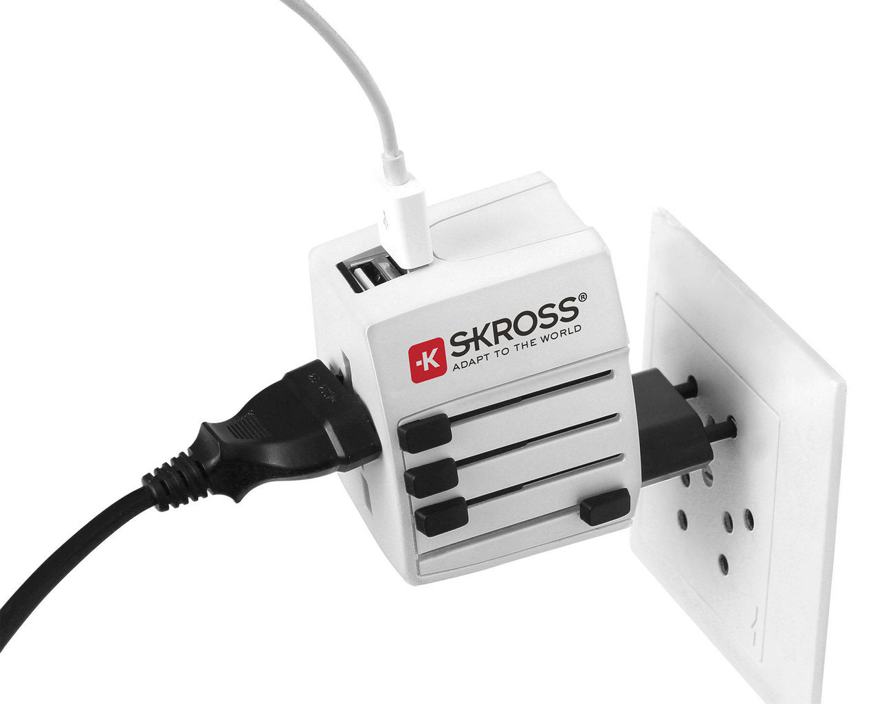 SKROSS MUV Travel Adapter & Dual USB Charger (2-Pole)