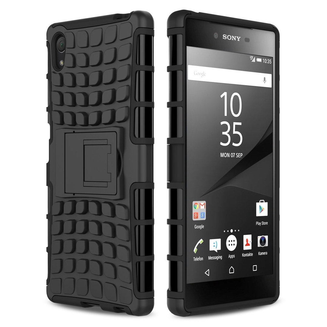 Rugged Tough Shockproof Case - Sony Xperia Z5 Premium (Black)