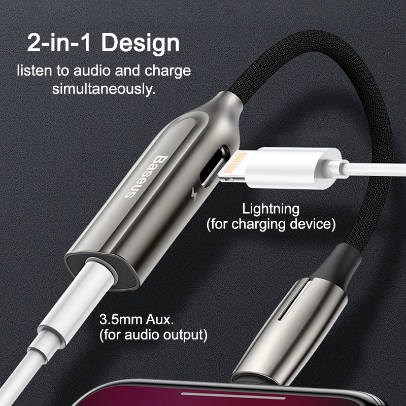 Lightning to 3.5mm Headphone Jack Audio Adapter for iPhone / iPad