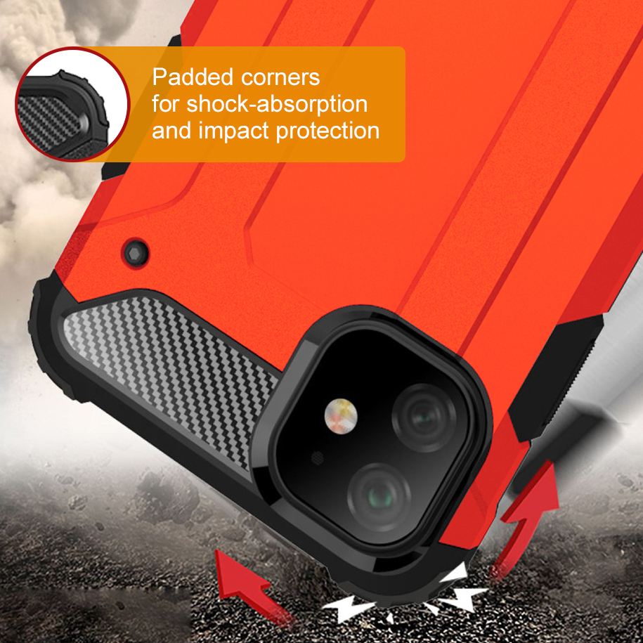 Military Defender Shockproof Case for Apple iPhone 11 (Red)