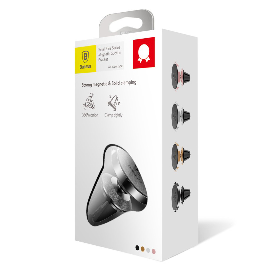 Baseus Small Ears Leather Magnetic Air Vent Car Mount Holder