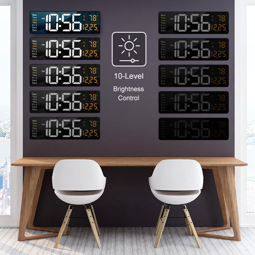 digital clock aesthetic full screen