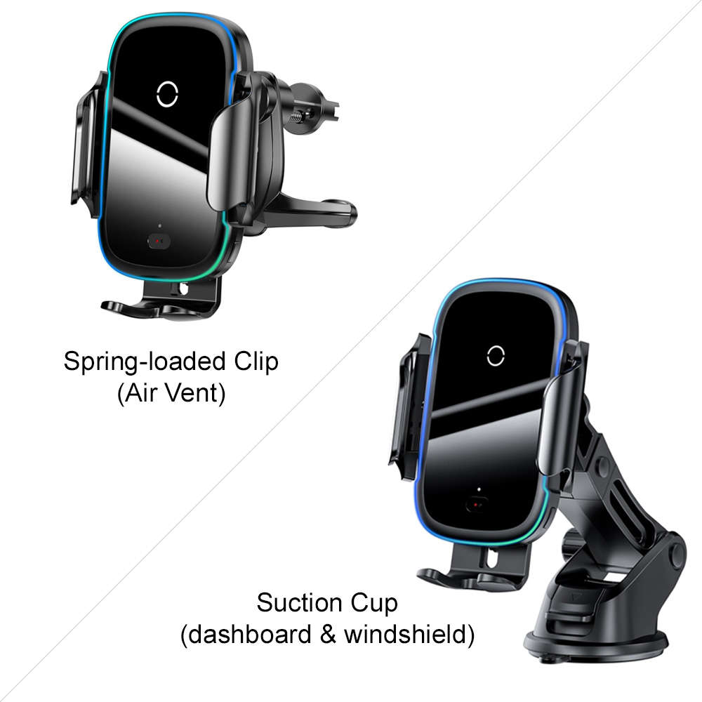 Baseus 15W Fast Wireless Charger / IR Sensor Clamp / Car Mount