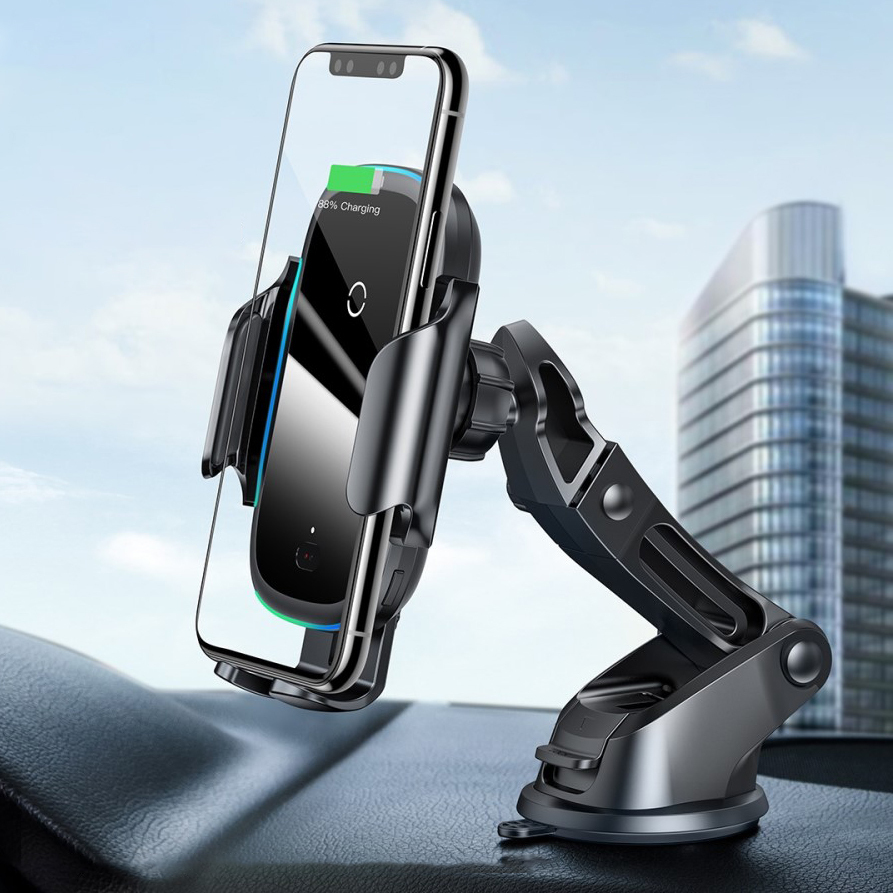 Baseus 15W Fast Wireless Charger / IR Sensor Clamp / Car Mount