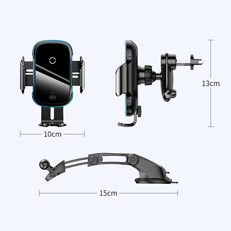 Baseus 15W Fast Wireless Charger / IR Sensor Clamp / Car Mount