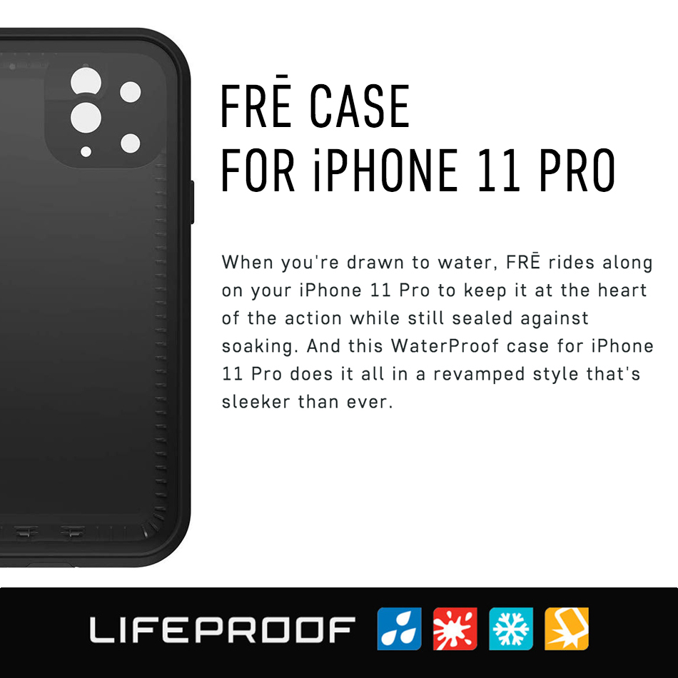 LifeProof Fre Case for Apple iPhone 11 Pro Max (Black)