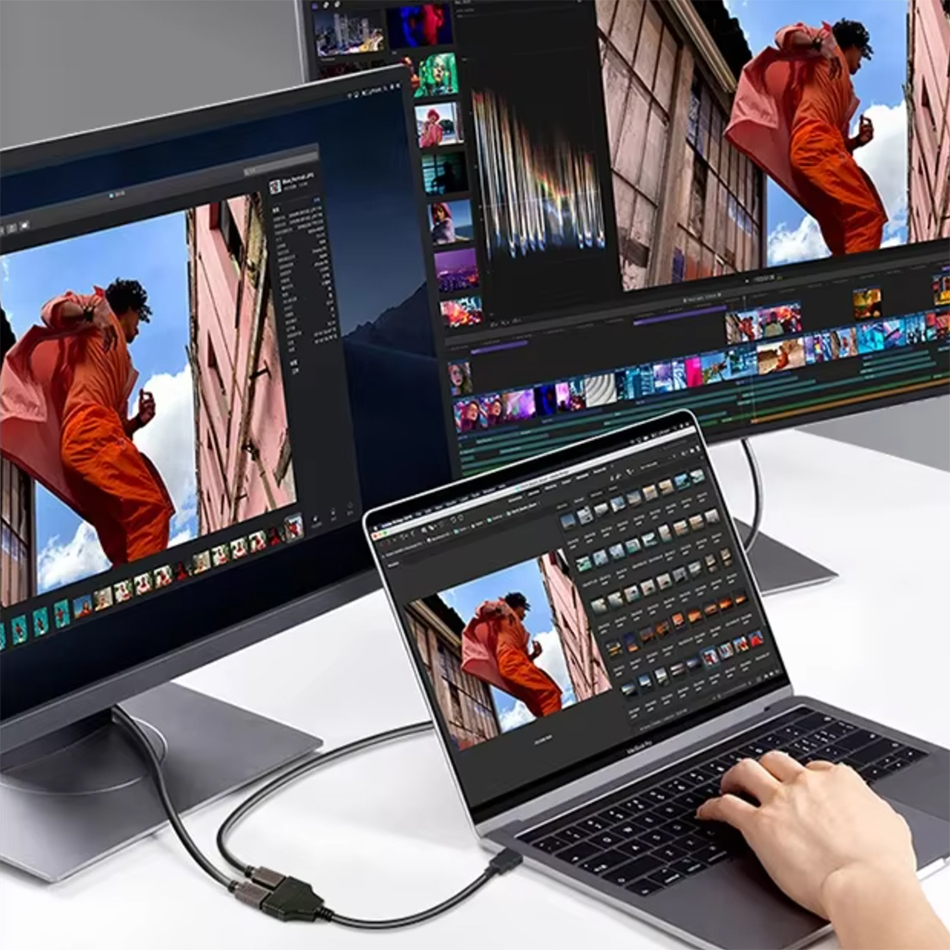 HDMI Splitter Cable to Dual HDMI Adapter (30cm)