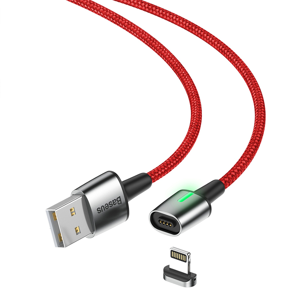 Baseus 2.4A Magnetic Lightning Cable for iPhone / iPad (Red)